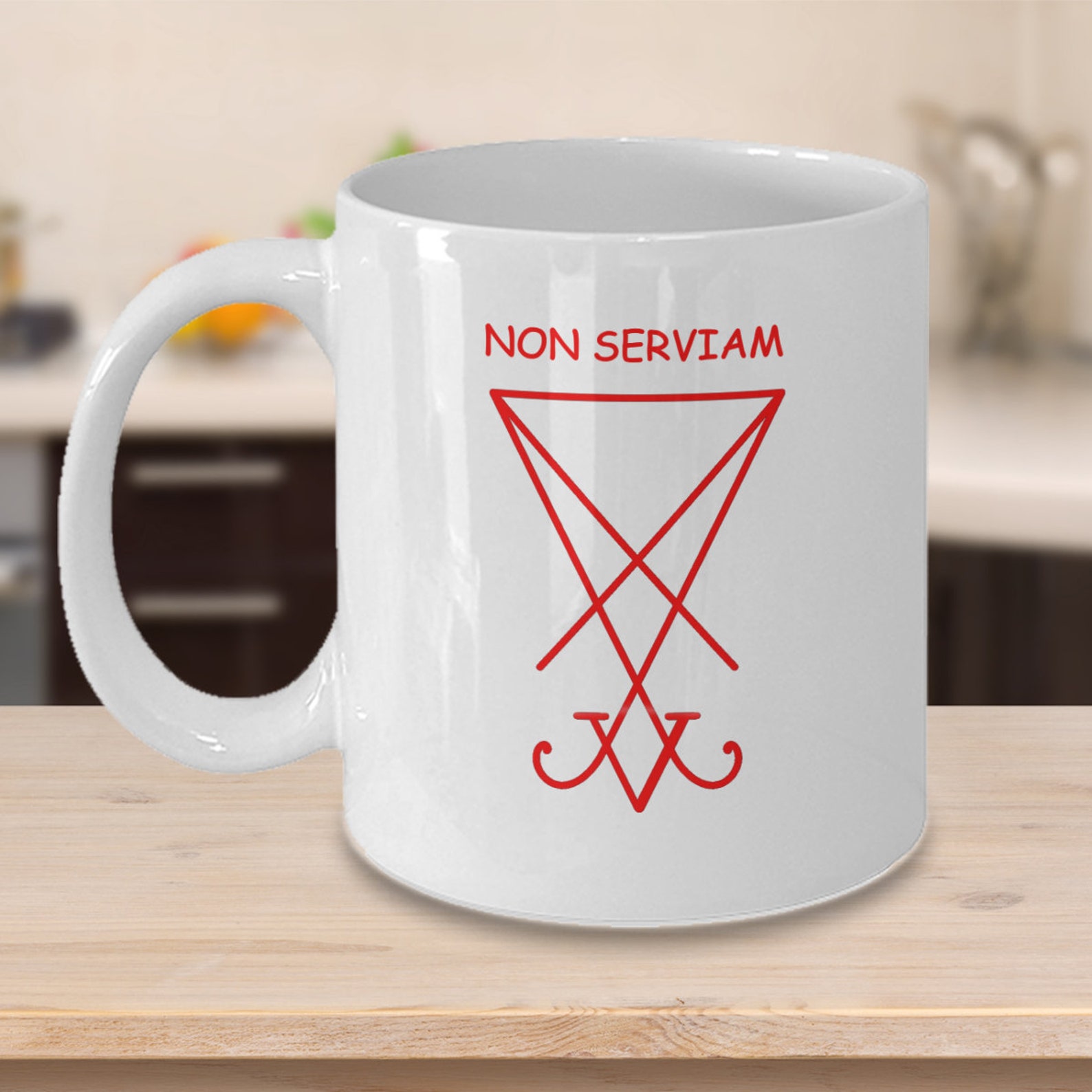 Esoteric Satanic Coffee Mug - Non Serviam Lucifer Sigil Seal Motto ...