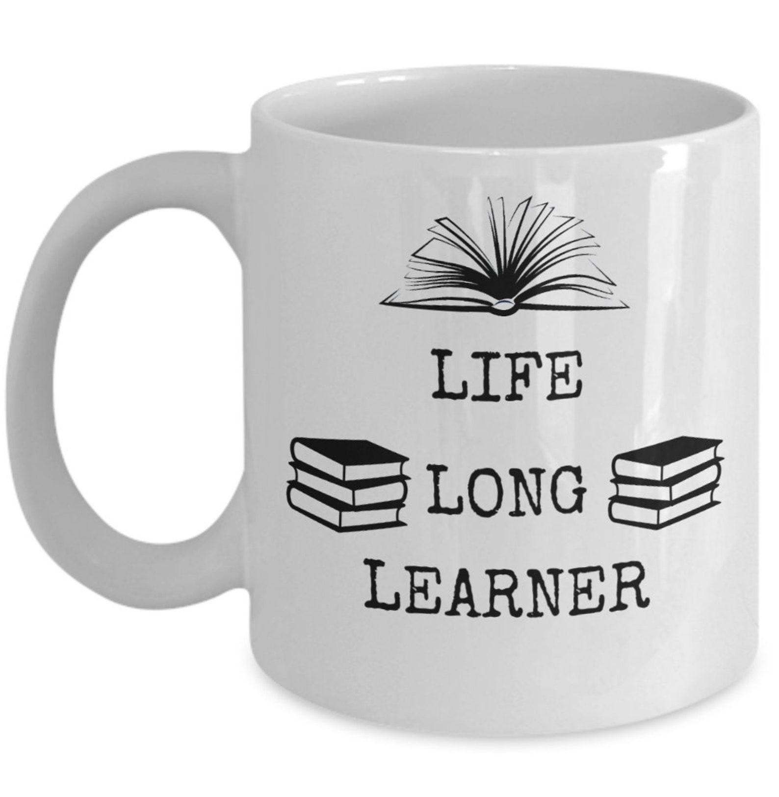 Life Long Learner - Student Professor Teacher Gift - Book Themed Coffee ...