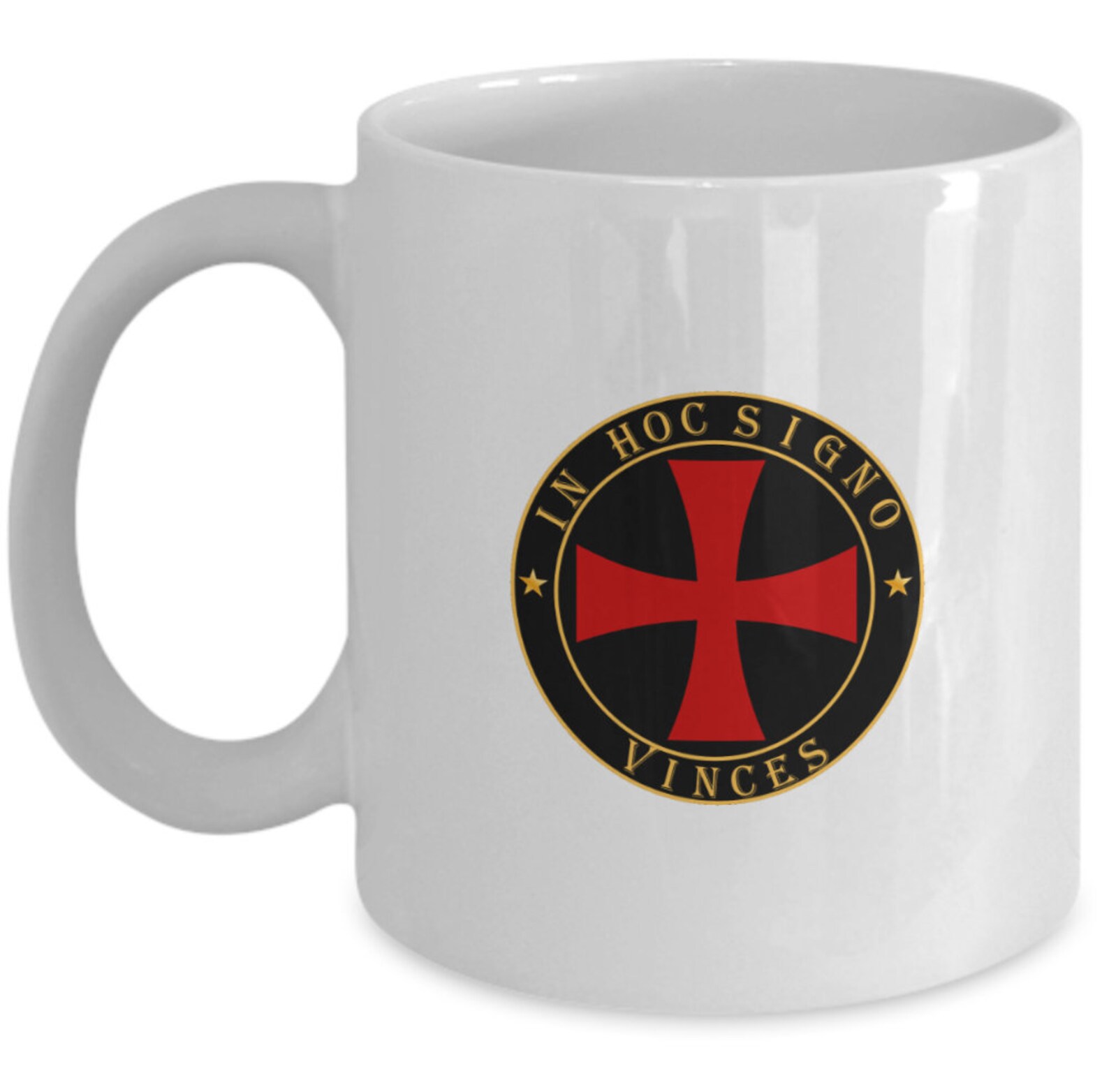 Knights Templar Coffee Mug - in Hoc Signo Vinces - Masonic Solomon ...