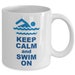 Keep Calm and Swim on Swimming Water Sports Swim Team Coffee Mug Gift ...