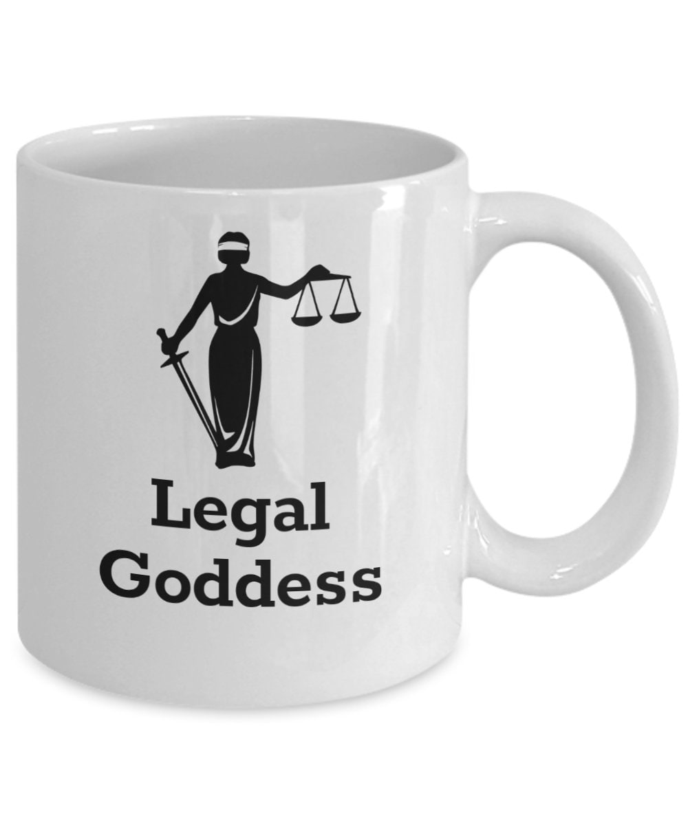 Female Lawyer Coffee Mug - Legal Goddess - Lady Justice Scale Symbol ...