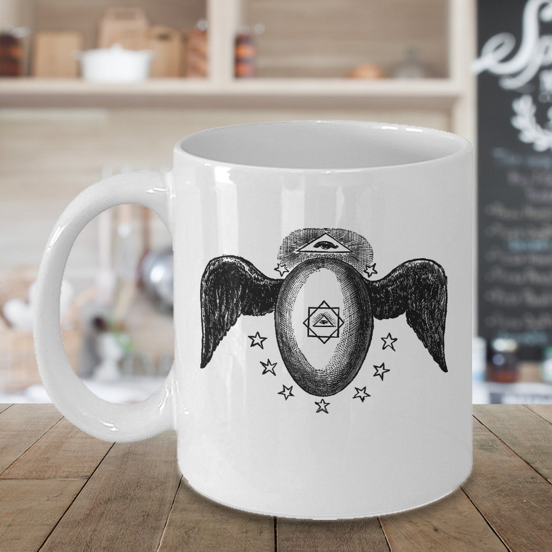 Freemason Coffee Mug - Memphis Misraim Egyptian Rite Winged Egg Kneph ...