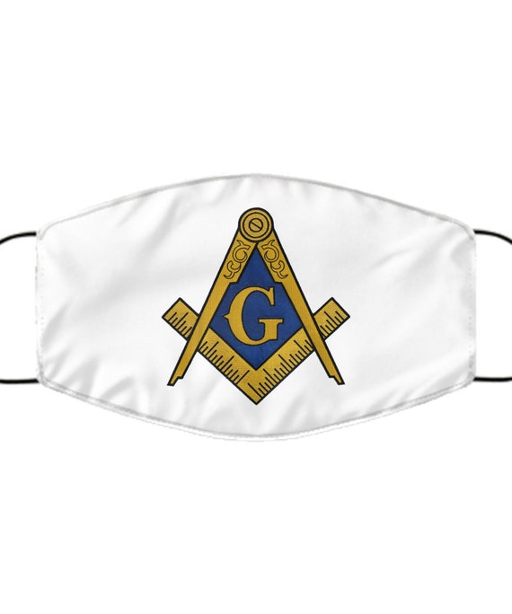 Masonic Face Mask Freemason Square and Compass Symbol Face - Etsy