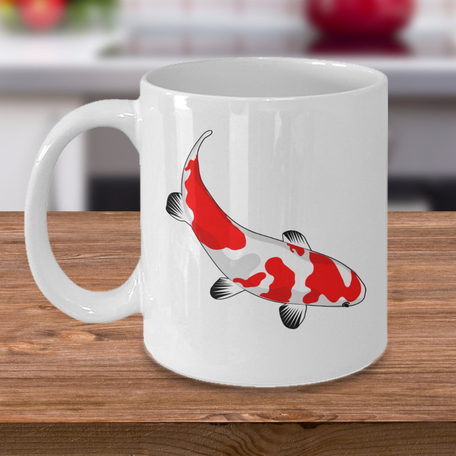 Koi Fish Mug - Koi Fish Gift - Amur Carp Oriental Design - Fish Lover ...