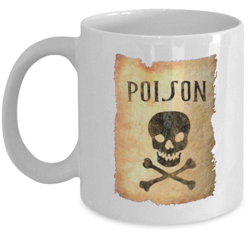 Funny Coffee Mug Poison Symbol Skull and Bones Gift Funny - Etsy