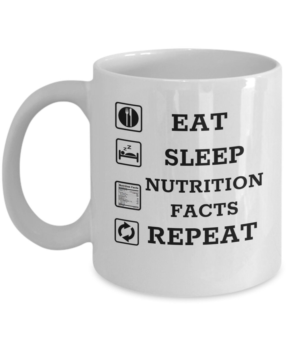 Eat Sleep Nutrition Facts Repeat Funny Registered Dietitian - Etsy