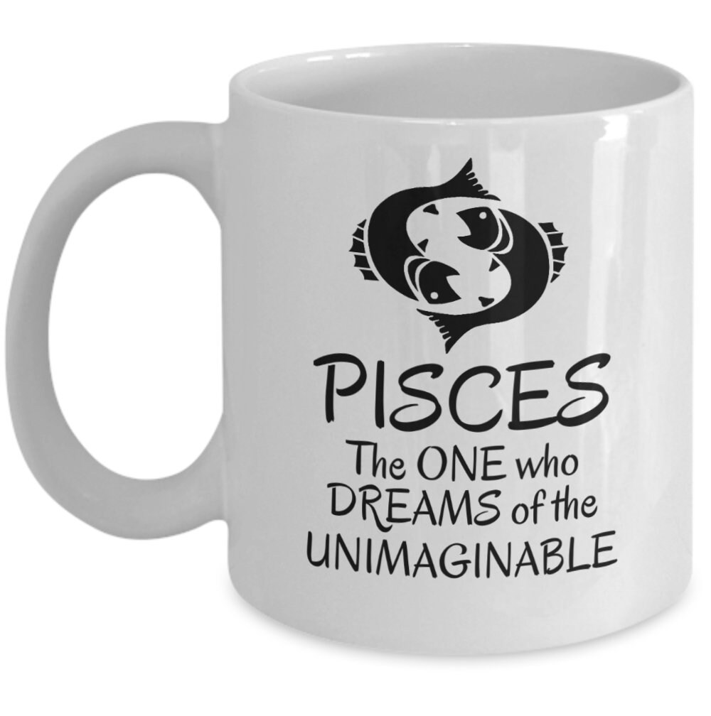 Taza de café Pisces Zodiac Piscis el que sueña con lo | Etsy