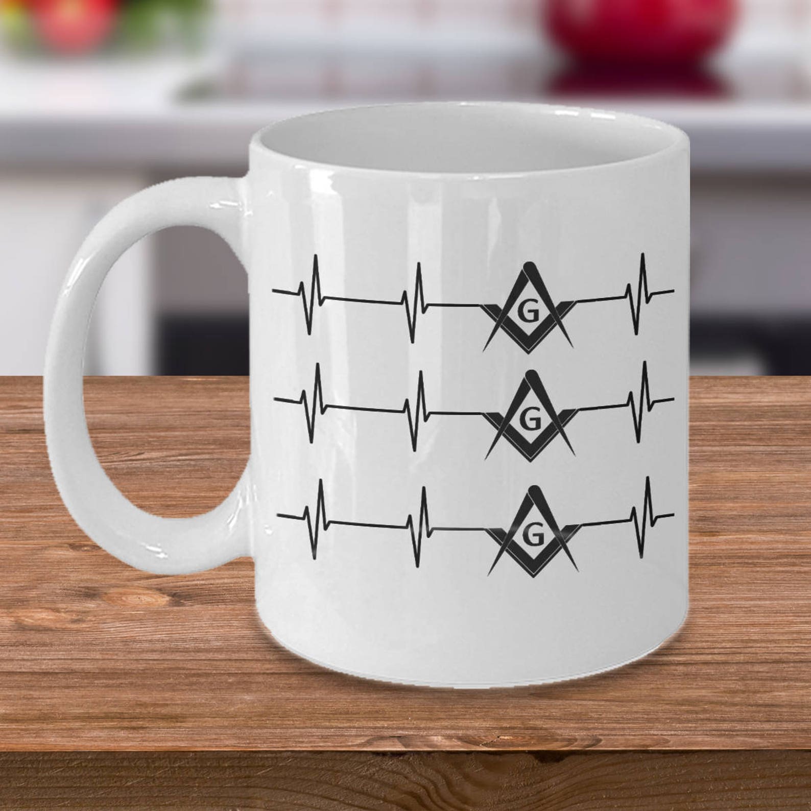 Freemason Coffee Mug Masonic Heart Beat Cup Masonic Gifts - Etsy