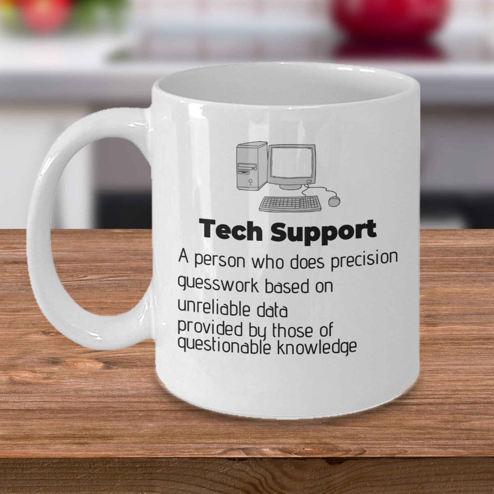 Tech Support Funny Definition - IT Degree Joke - Code Programmer Coffee ...