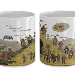 Freemason Coffee Mug - Steps of Freemasonry Cup - Scottish York Rite ...