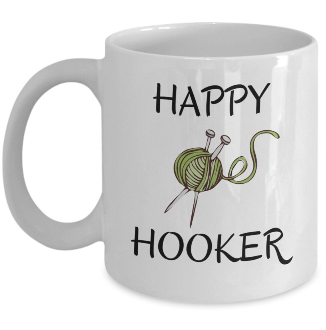 Happy Hooker Funny Crochet Joke Gift Knitting Yarn Ball - Etsy