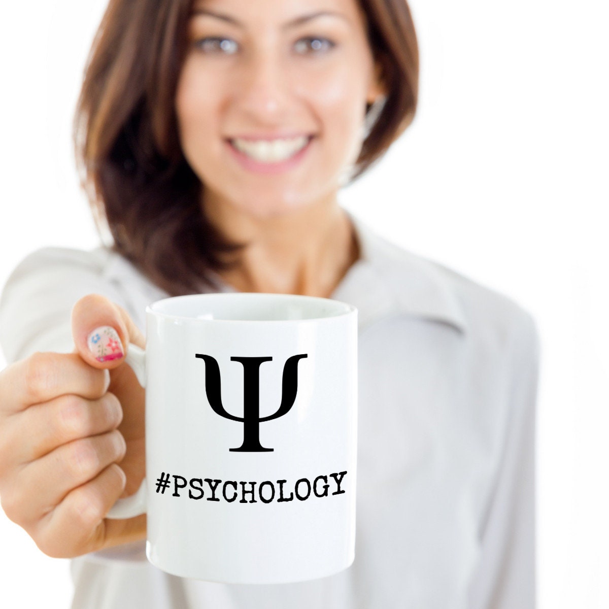 Hashtag Psychology Coffee Mug - Unique Funny Psychologist Psi Symbol ...