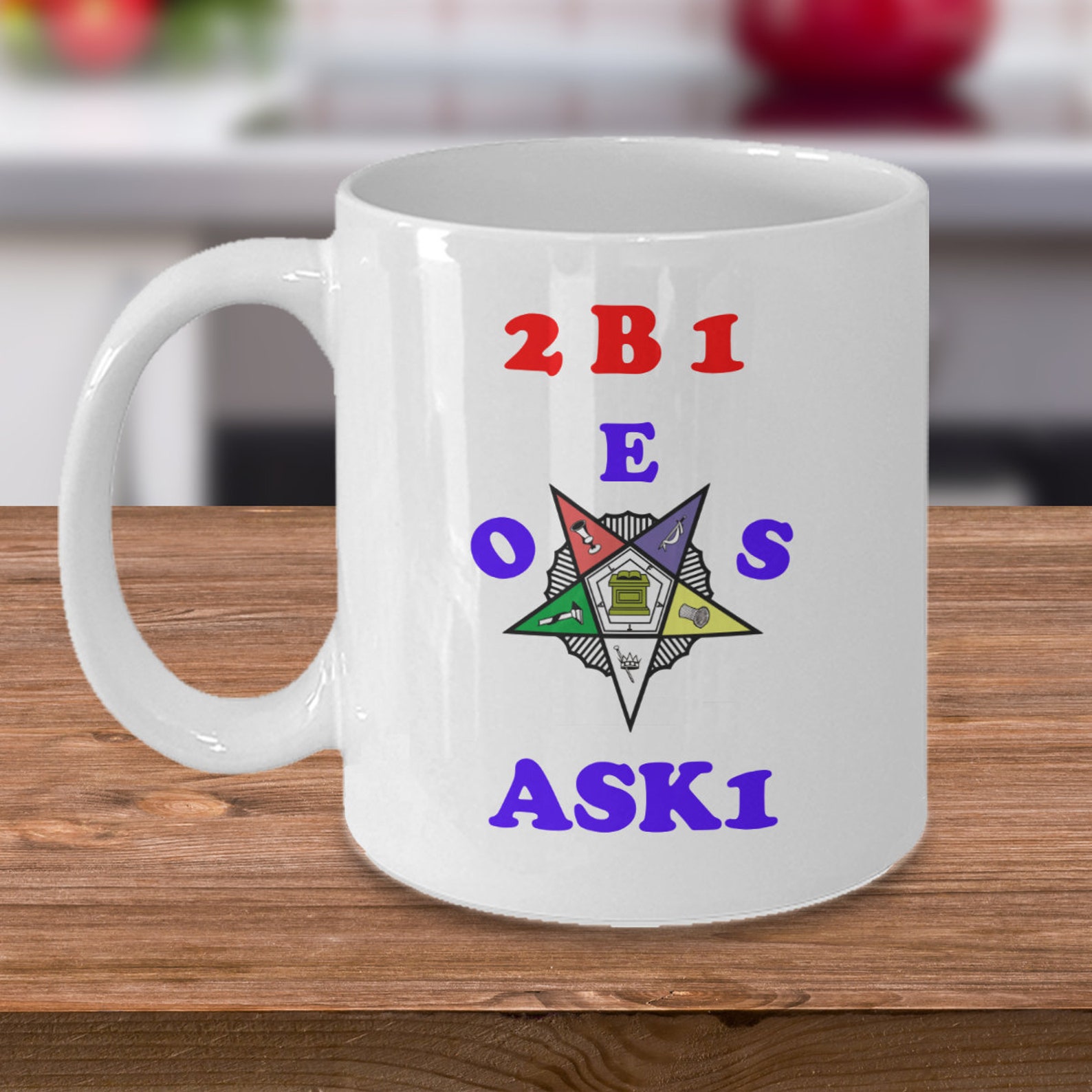 Masonic OES Coffee Mug 2b1 Ask1 Order of the Eastern Star | Etsy