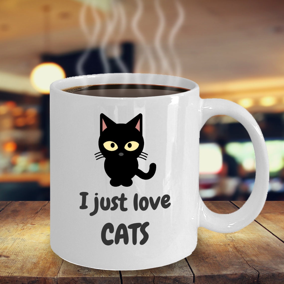 Cat lovers coffee mug I just love Cats Original funny | Etsy