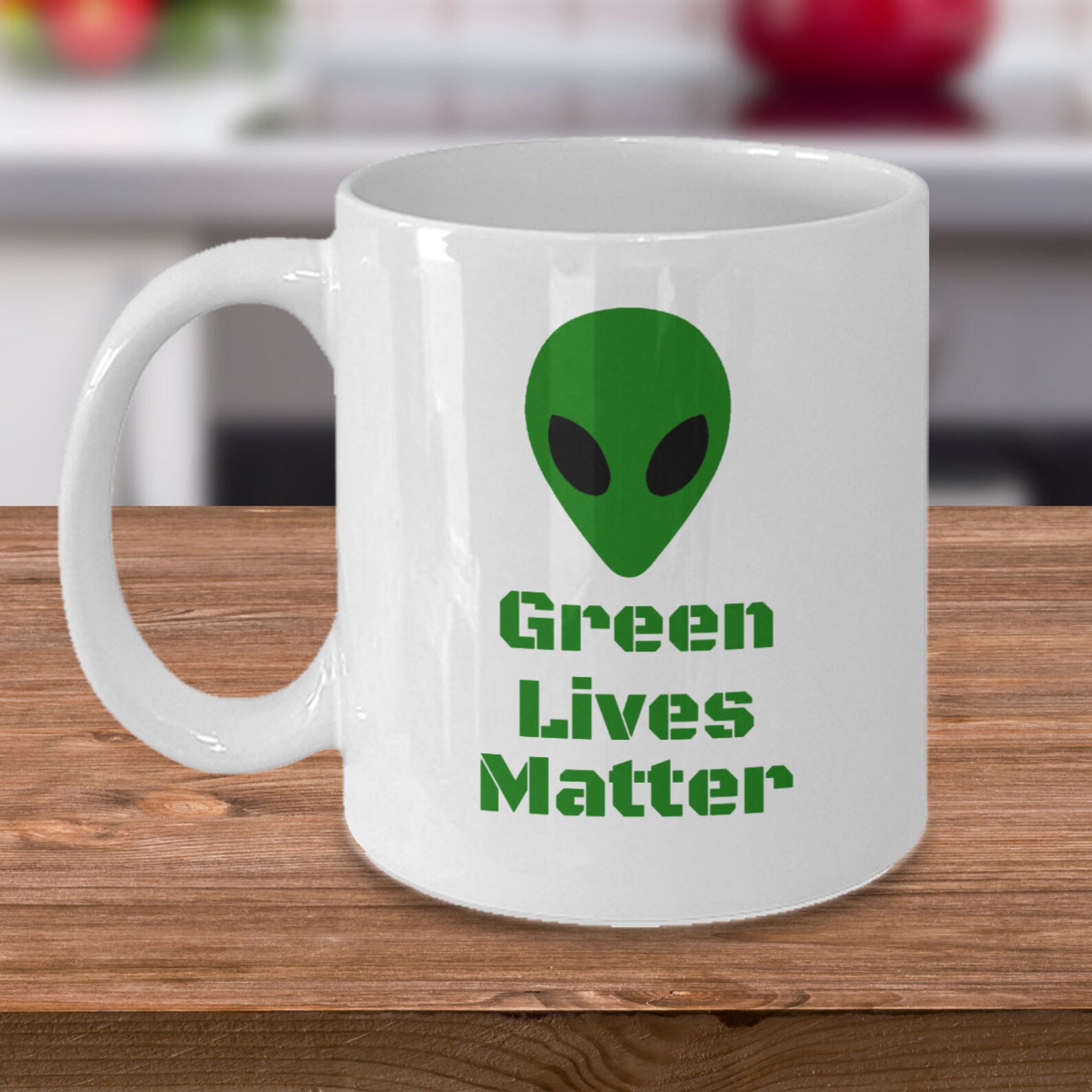 UFO Alien Coffee Mug Green Lives Matter I Believe Flying - Etsy