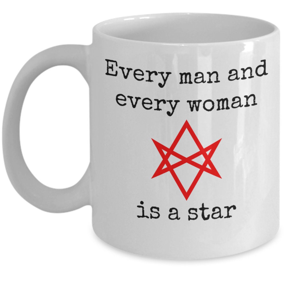 Thelema Coffee Mug - Every Man and Every Woman is a Star - Liber AL Vel ...