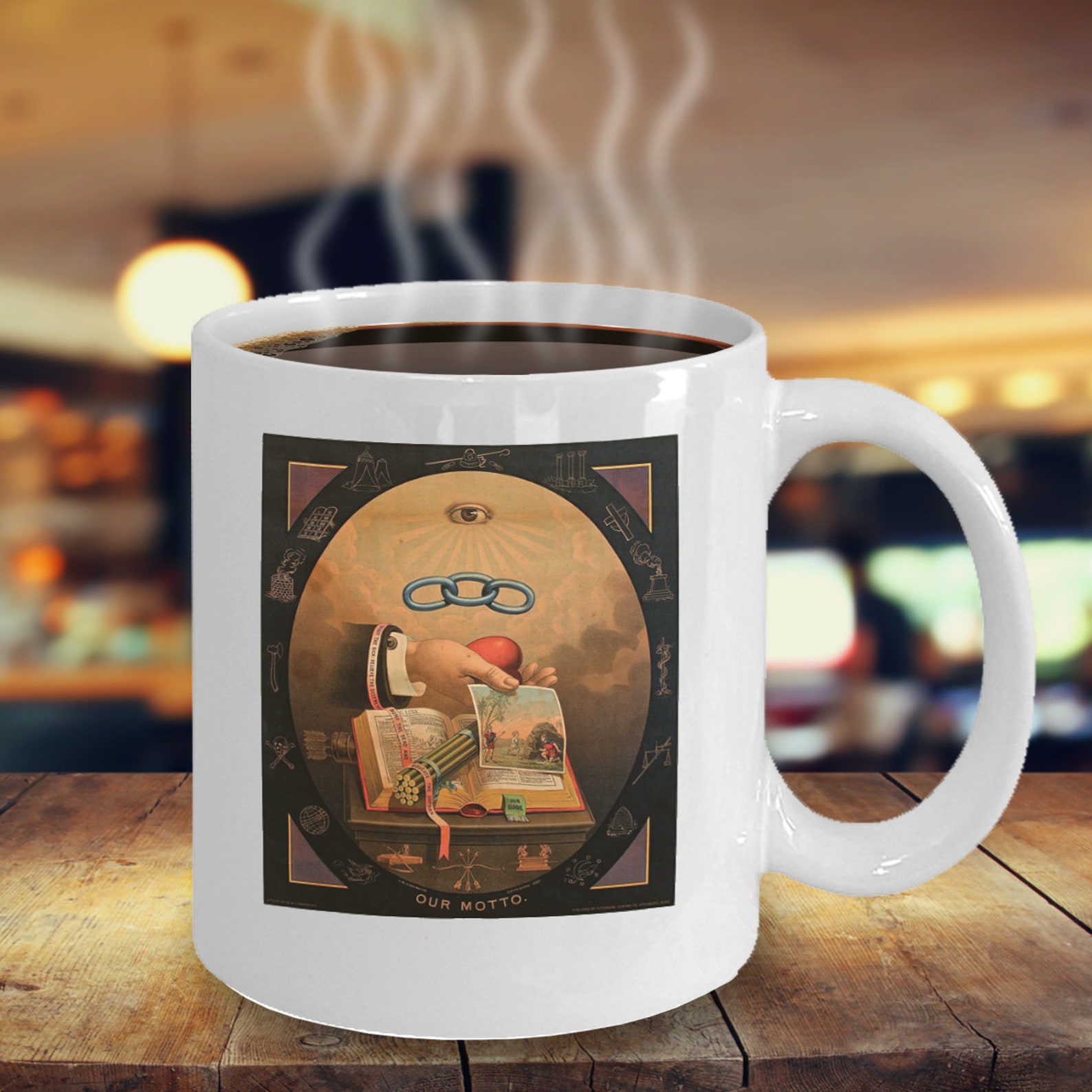 Odd Fellows Rest Emblem Crest Symbol Our Motto Poster Coffee | Etsy