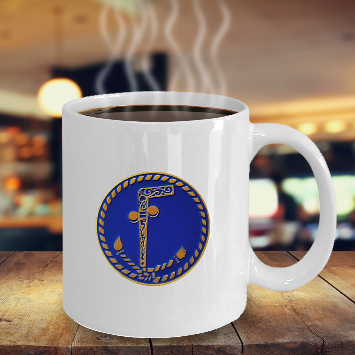 Freemason Coffee Mug - Tubal Cain - Tubal Cane Masonic Old Symbol ...