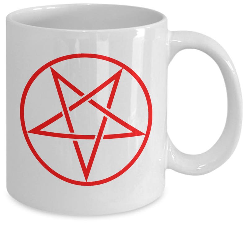 Satanic Mug Inverted Pentagram Symbol Devil Worship 666 - Etsy