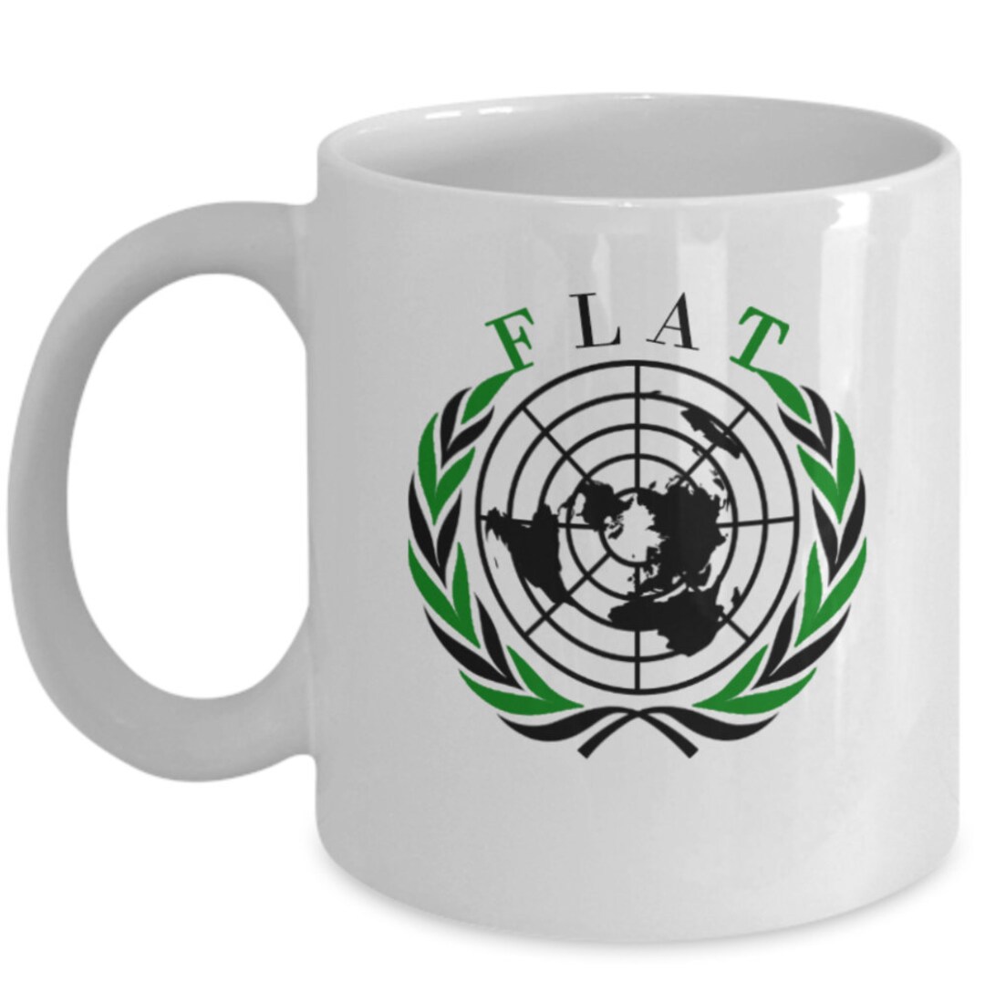 Flat Earth Coffee Mug - Flat Earther Map Symbol - Perfect Zetetic Gift ...