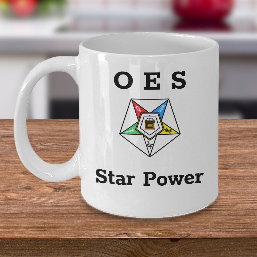 Order of the Eastern Star Masonic Coffee Mug - OES Star Power ...