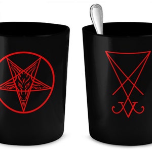 Esoteric Coffee Mug - Satan and Lucifer Tea Cup - Etsy