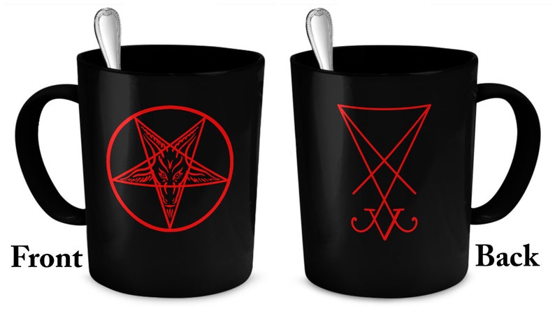 Esoteric Coffee Mug Satan and Lucifer Tea Cup | Etsy