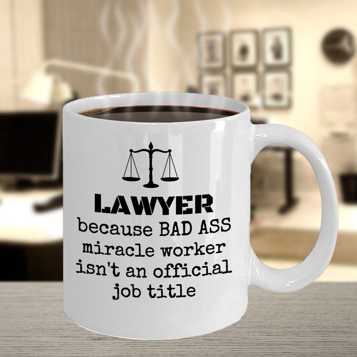 Attorney at Law Coffee Mug Lawyer Because Bad Ass Miracle - Etsy