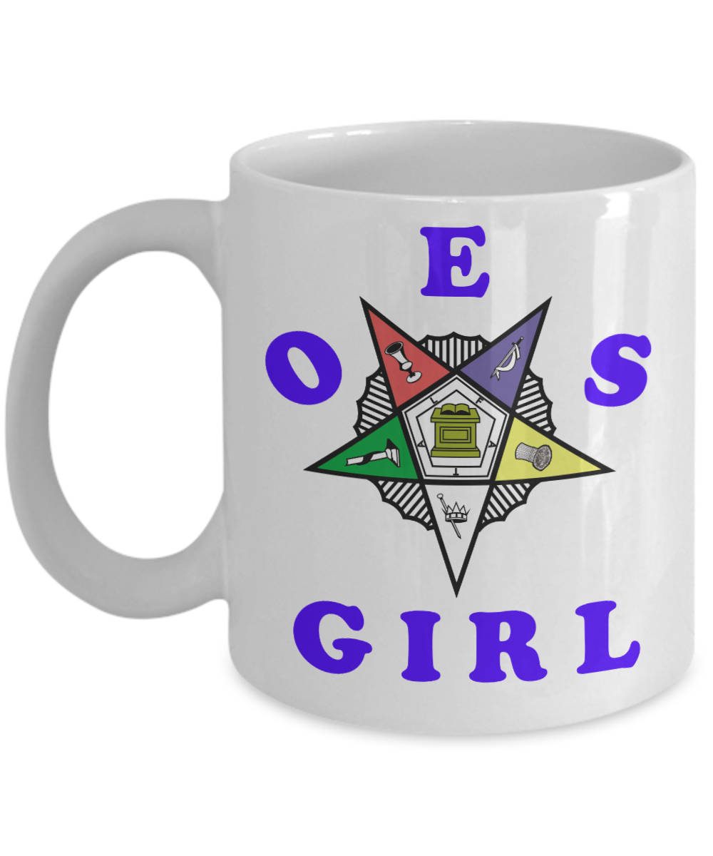 Order of the Eastern Star Coffee Mug - OES Girl - Masonic Gift ...