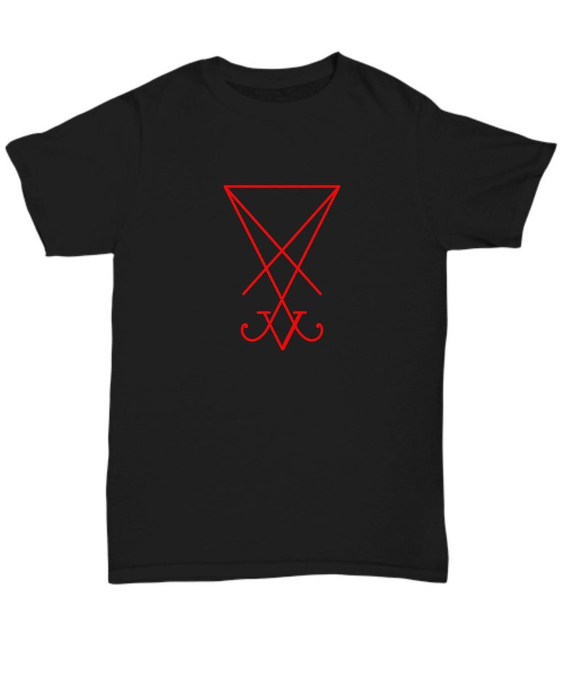 Satanic Shirt Lucifer Symbol Sigil of Lucifer Occult Tee - Etsy