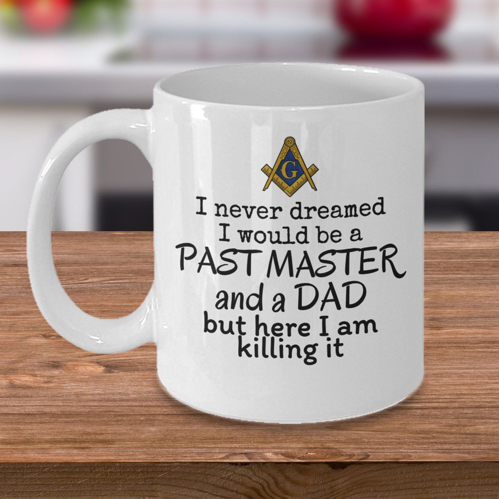 Past Master and a Dad - Masonic Fathers Day Gift - Masonic Coffee Mug ...