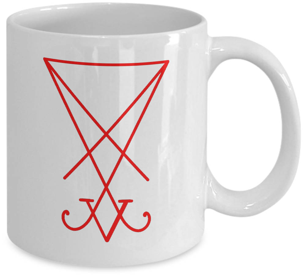 Satanic Coffee Mug - Lucifer Sigil Symbol - Occult Ritual Cup - Sigil ...