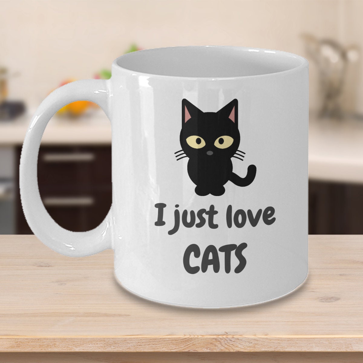 Cat lovers coffee mug I just love Cats Original funny | Etsy