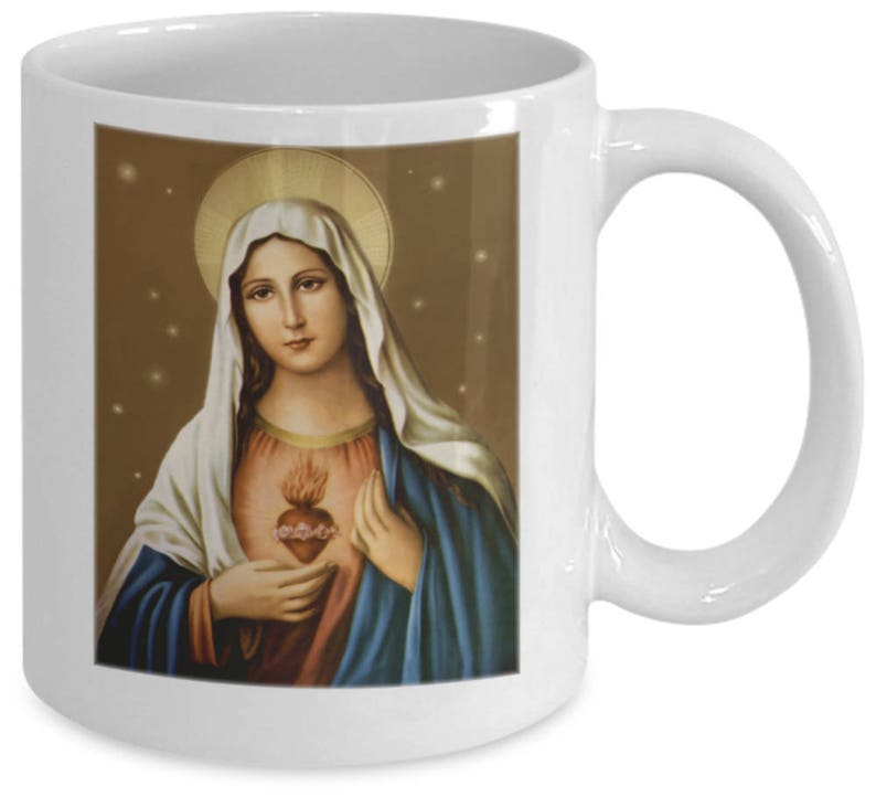 Christianity Coffee Mug - Virgin Mary - Christian Faith Devotional Gift ...