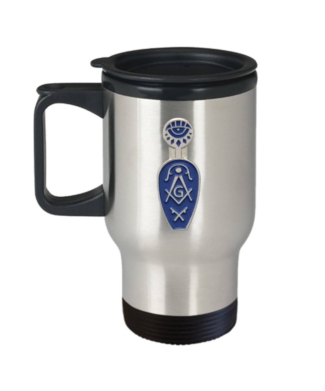 Masonic Travel Mug - Freemason Blue Slipper Symbol - Masonic Widow ...