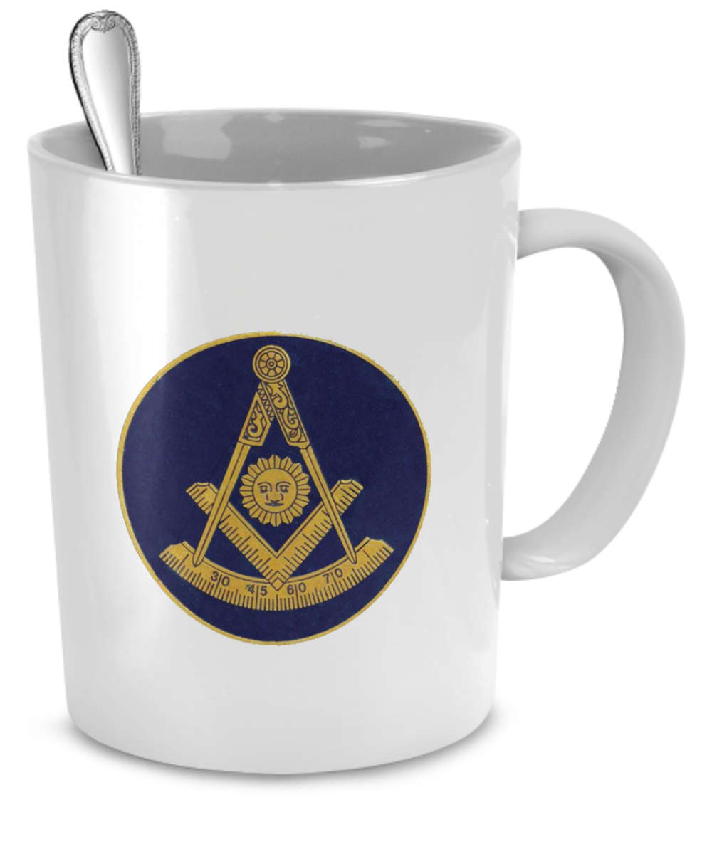 Freemason Coffee Mug past Master Blue Symbol Cup Masonic - Etsy