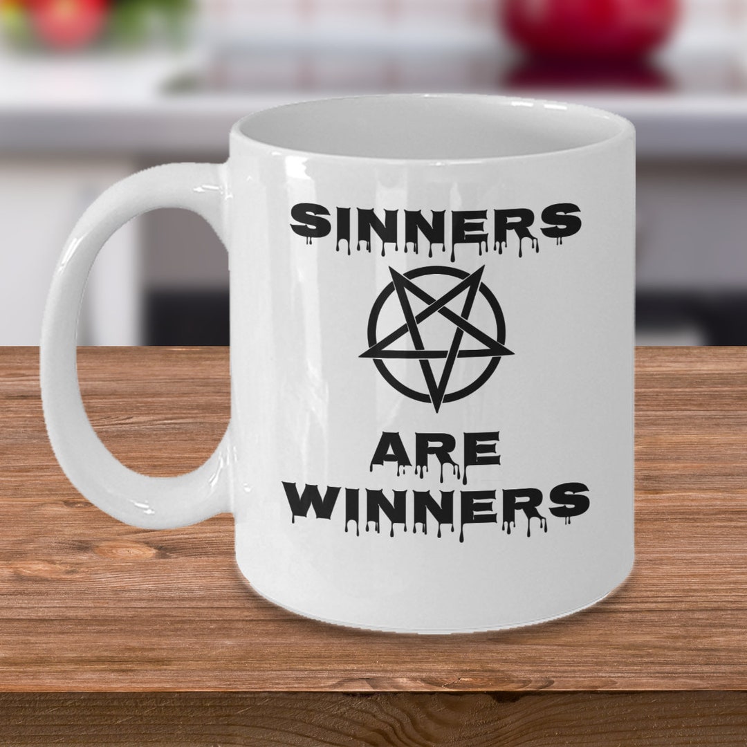 Devil Gifts - Satanic Coffee Mug - Sinners Are Winners - Worship Satan ...