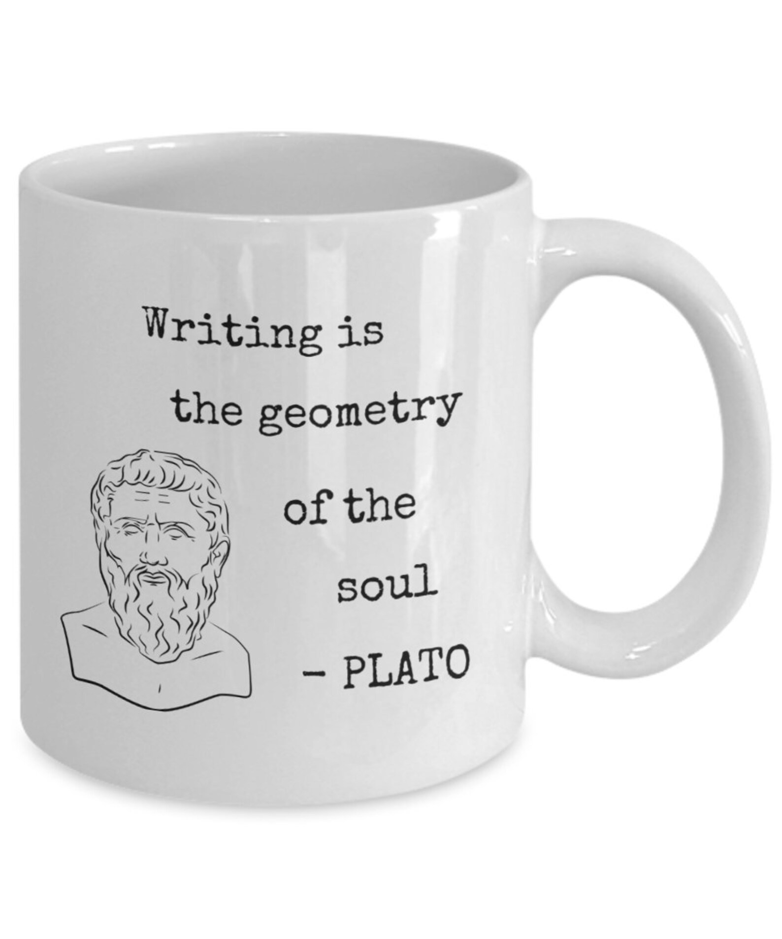 Philosophy Coffee Mug Writing is the Geometry of the Soul - Etsy