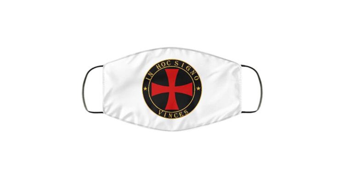 Knights Templar Cross Face Mask in Hoc Signo Vinces Motto | Etsy