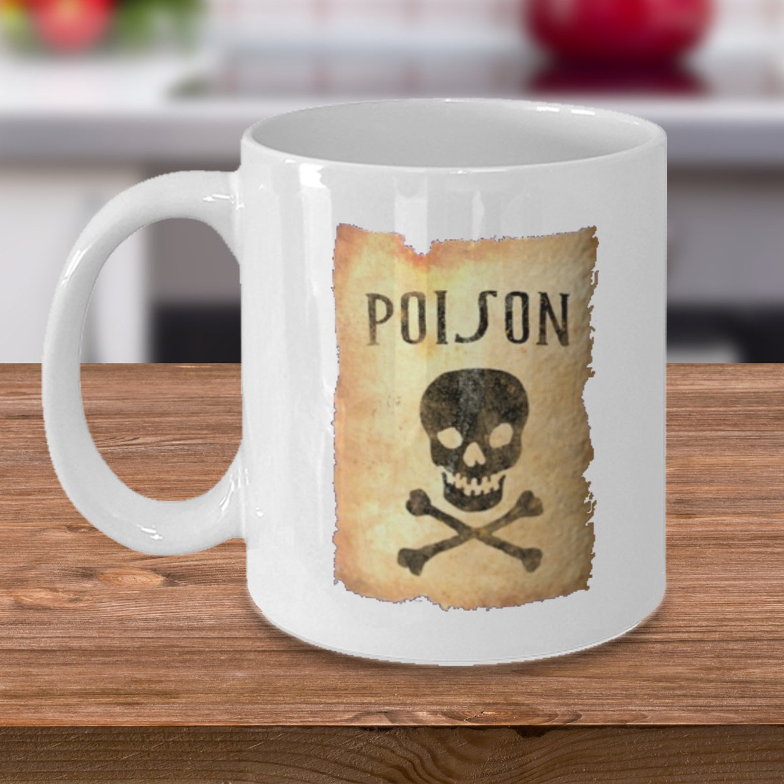 Funny Coffee Mug Poison Symbol Skull and Bones Gift Funny - Etsy