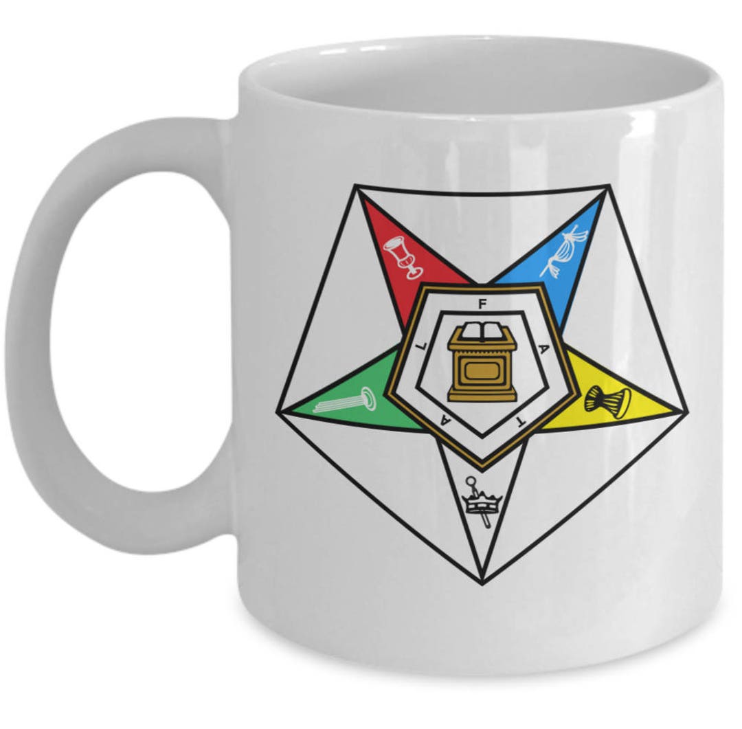 Order of the Eastern Star Coffee Mug - OES Star Logo - Masonic Gifts ...