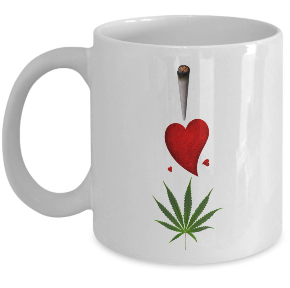Weed Coffee Mug I Love Ganja Marijuana 420 Tea Cup Pot - Etsy
