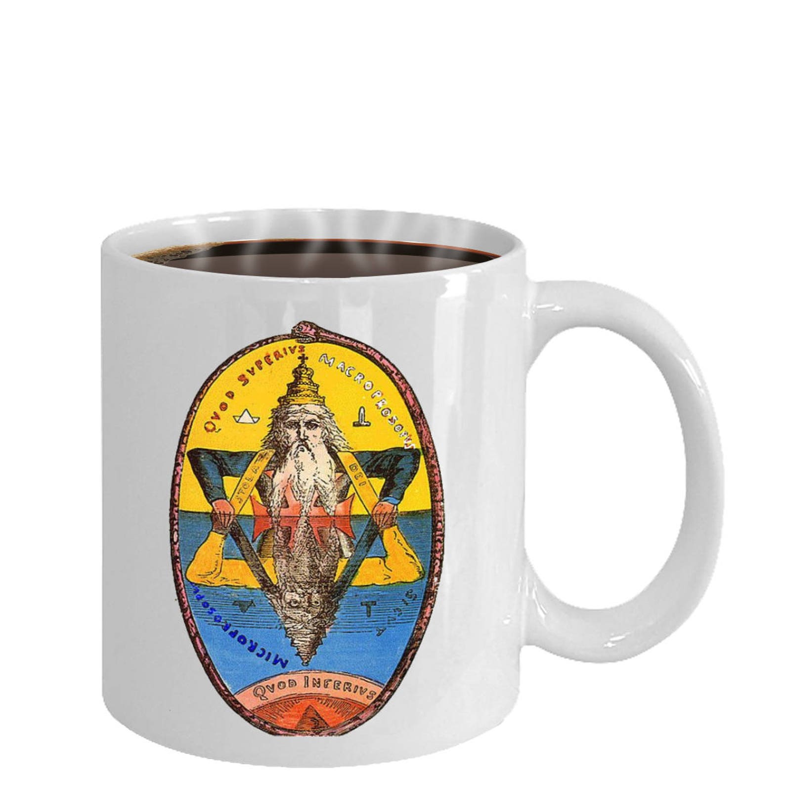 Esoteric Coffee Mug the Great Symbol of Solomon by Eliphas - Etsy