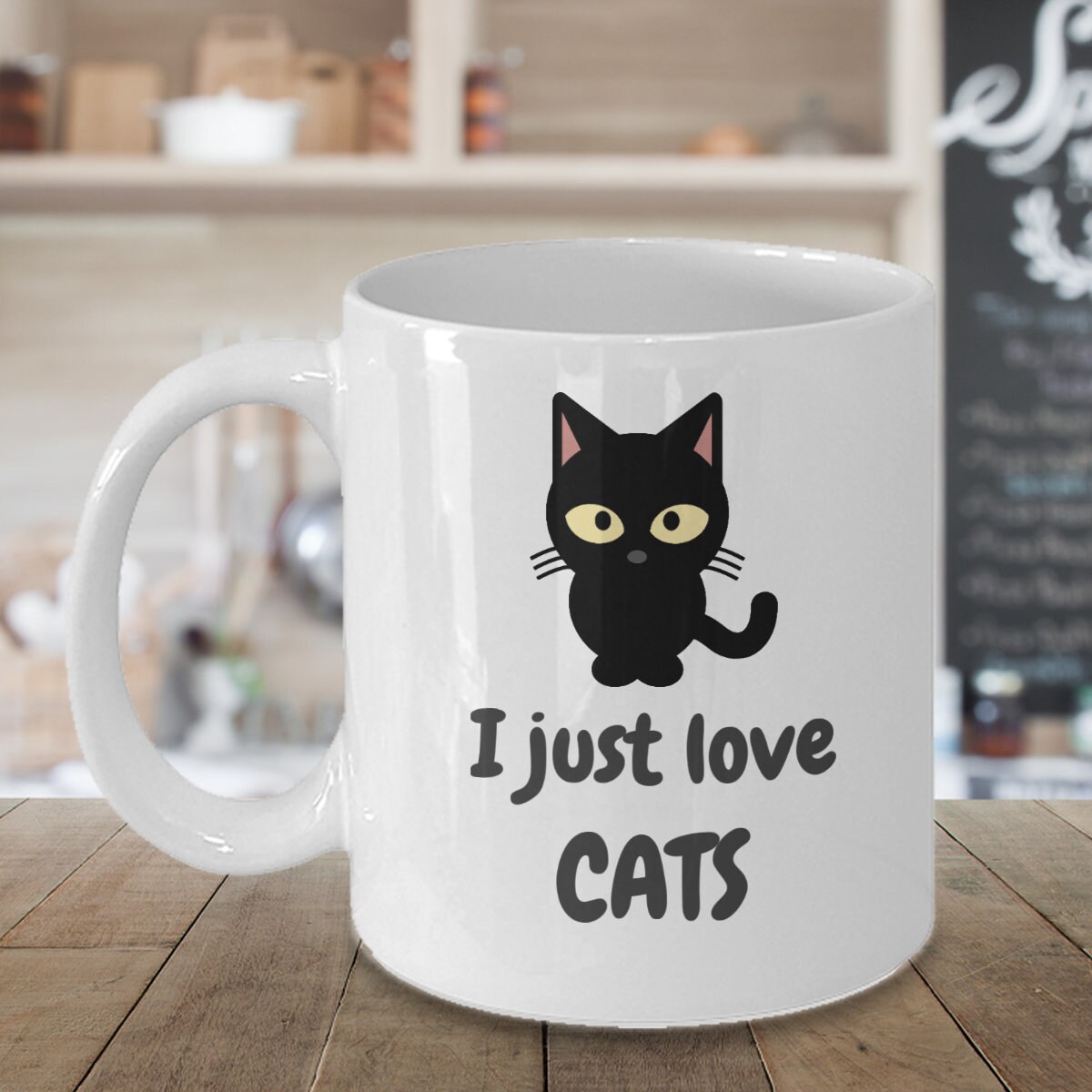 Cat lovers coffee mug I just love Cats Original funny | Etsy