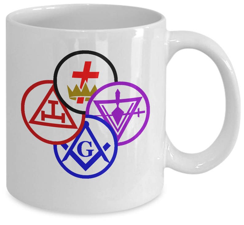 Freemason Coffee Mug York Rite Symbols Cup Masonic Gifts - Etsy
