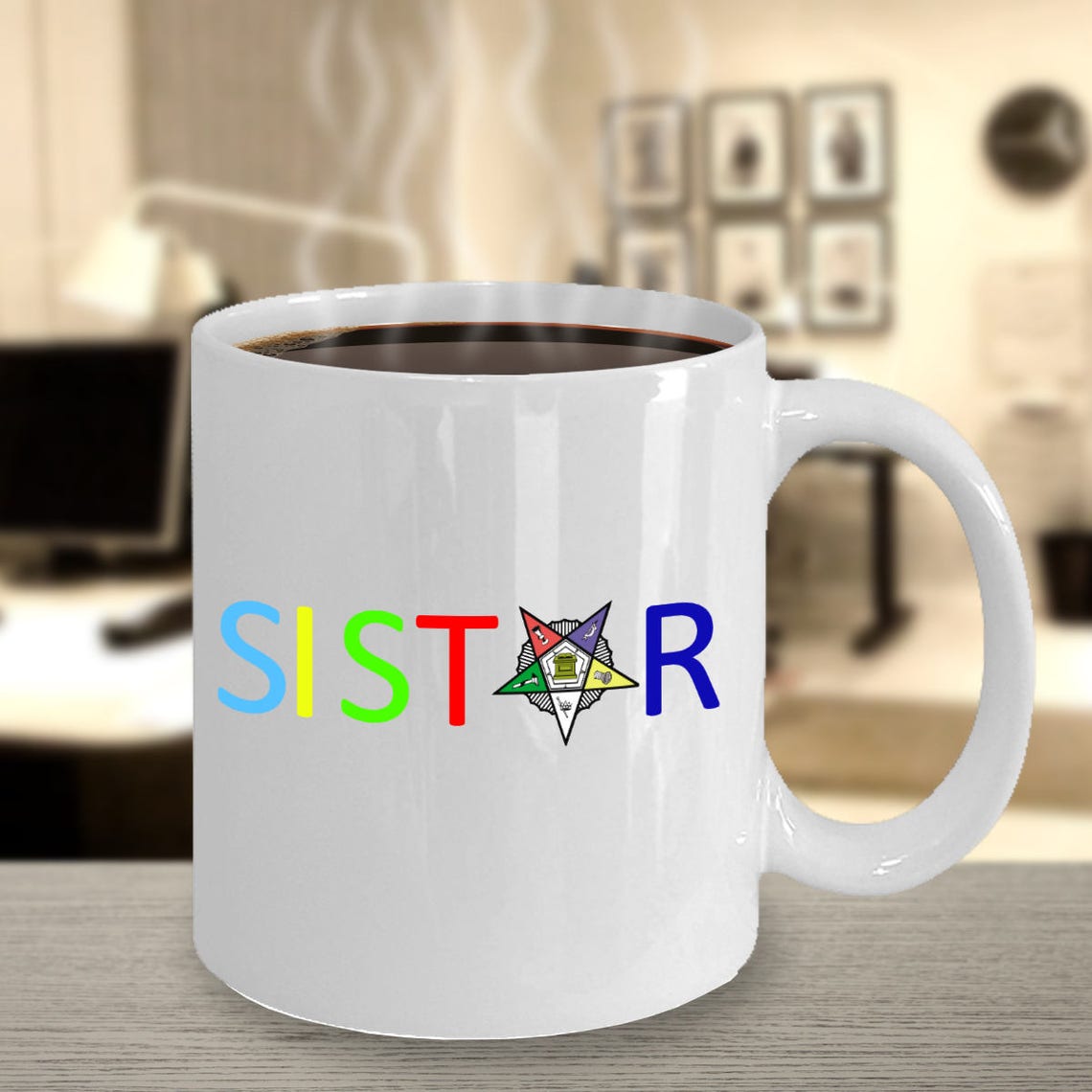 Order of the Eastern Star Coffee Mug OES Star Logo SISTAR | Etsy