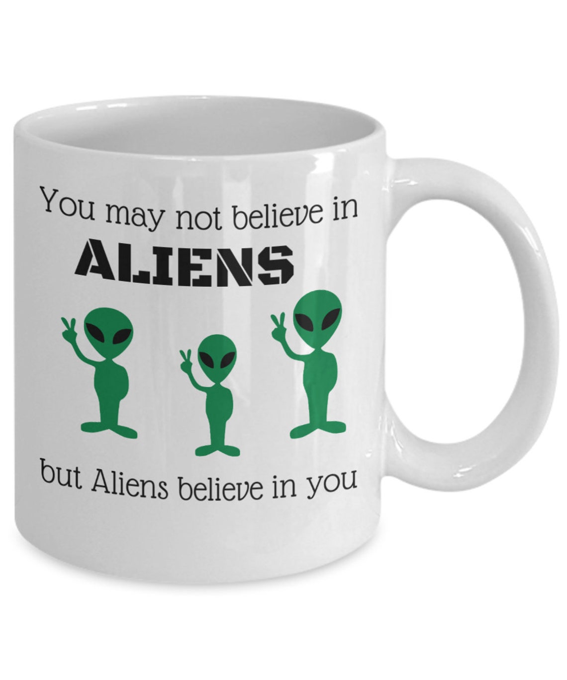 UFO Mug Funny Alien Coffee Mug Aliens but Aliens Believe - Etsy