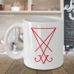 Satanic Coffee Mug - Lucifer Sigil Symbol - Occult Ritual Cup - Sigil ...