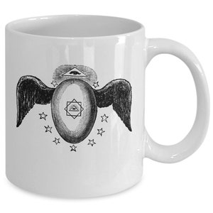 Freemason Coffee Mug - Memphis Misraim Egyptian Rite Winged Egg Kneph ...
