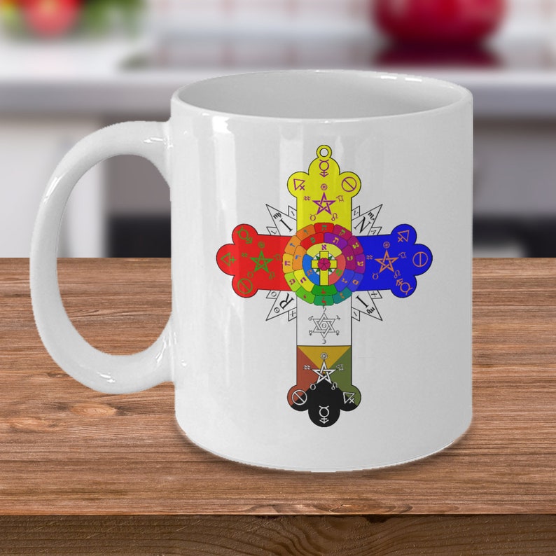 Esoteric Coffee Mug Rosicrucian Lamen Rose Cross Seal Symbol - Etsy